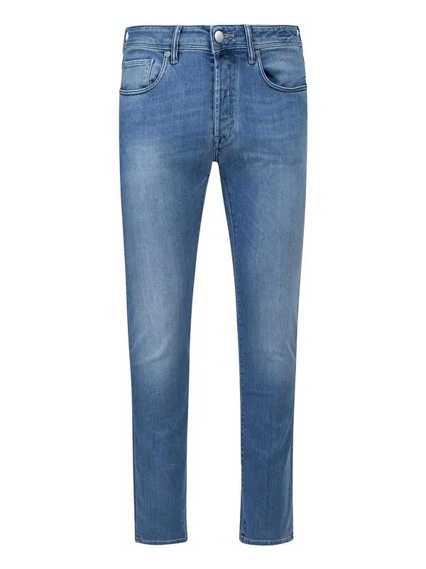 Incotex Slim-fit Stretch Cotton Jeans - Blue