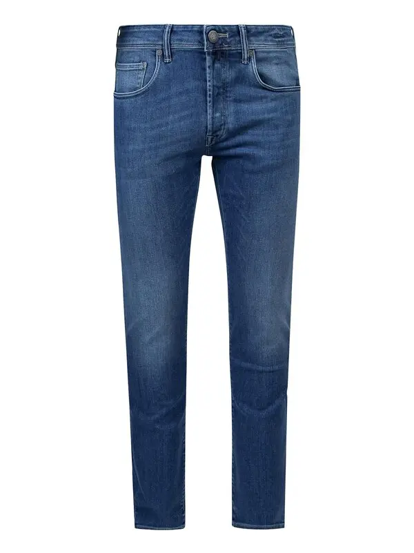 Incotex Slim Fit Stretch Cotton Jeans - Blue