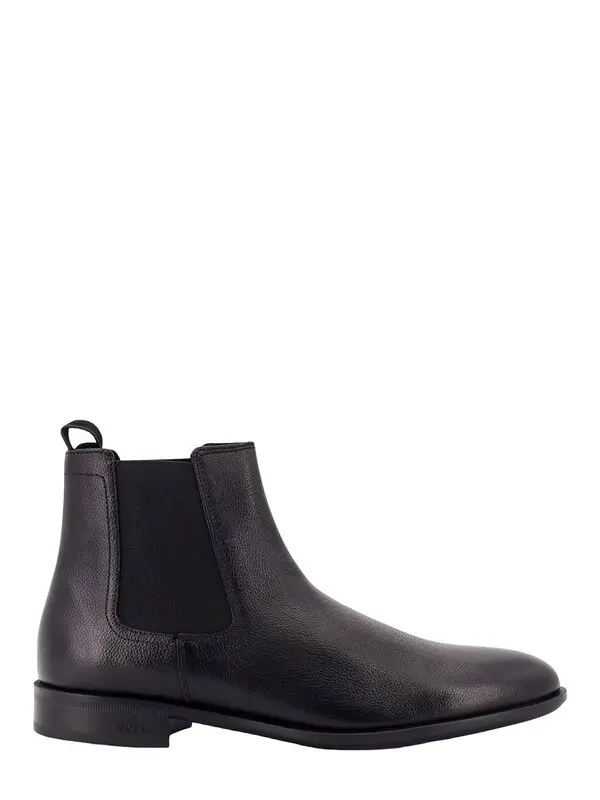 BOSS Leather Ankle Boots - Black
