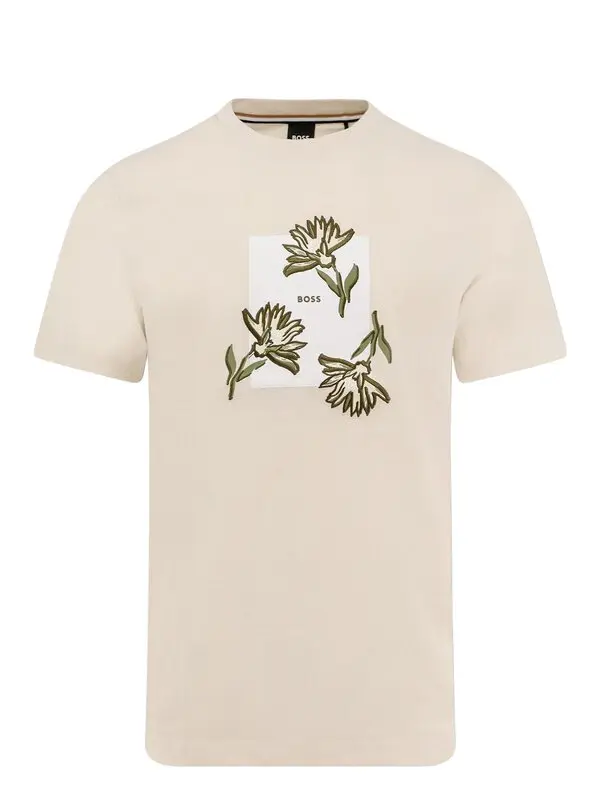 BOSS Tshirt In Cotone - Beige