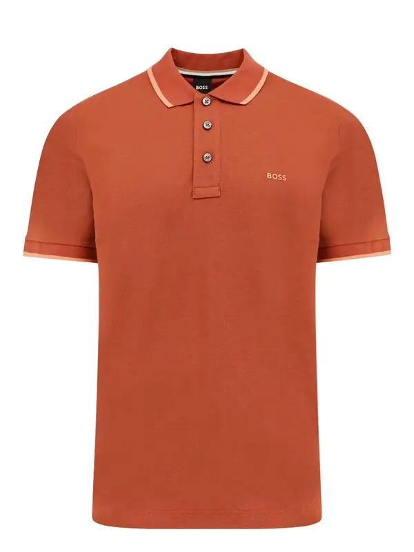 BOSS Polo In Cotone - Brown