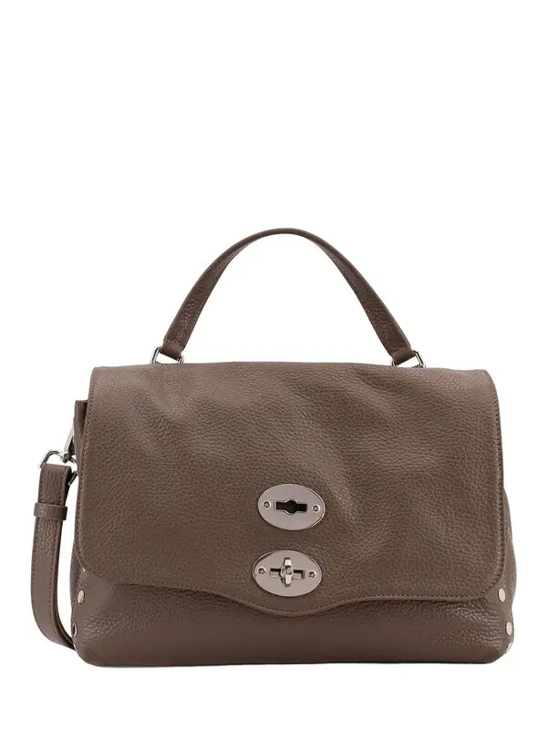 ZANELLATO Textured Leather Crossbody Bag - Grey