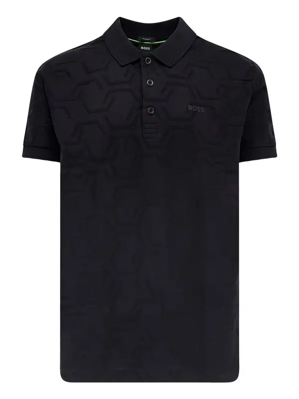 BOSS Cotton Polo Shirt - Black