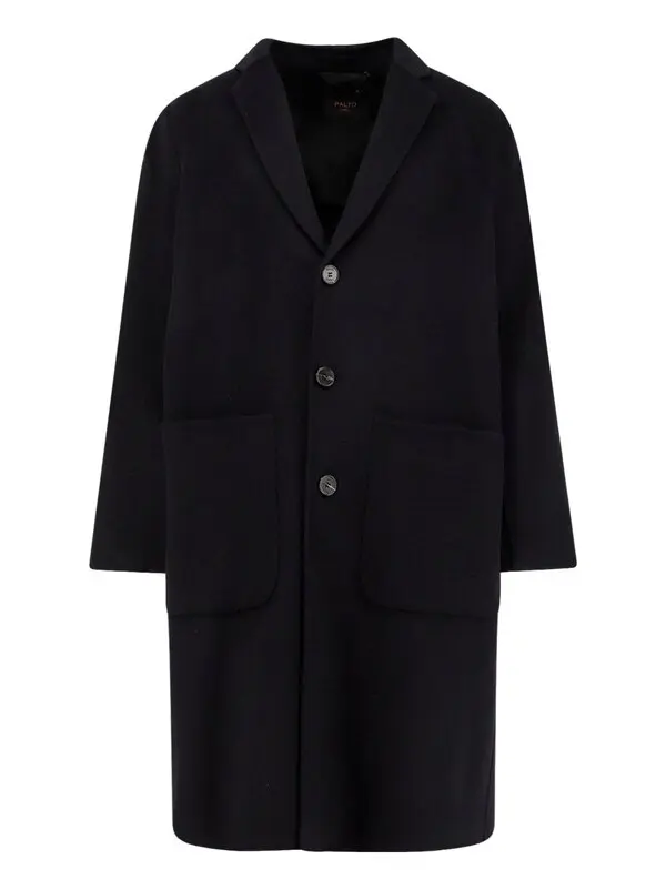 PALTO' Camern Db Wool Blend Coat - Black