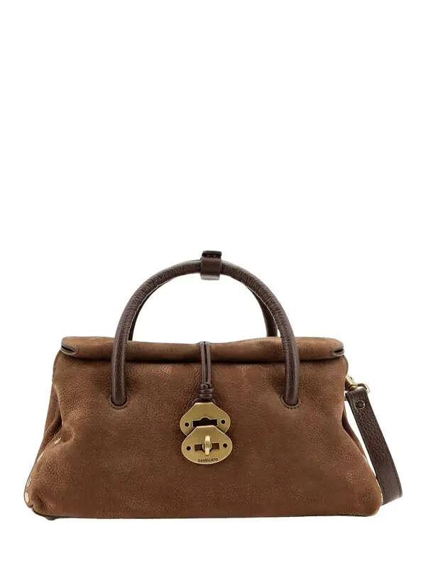 ZANELLATO Dotta® Small Hammered Leather Bag - Brown