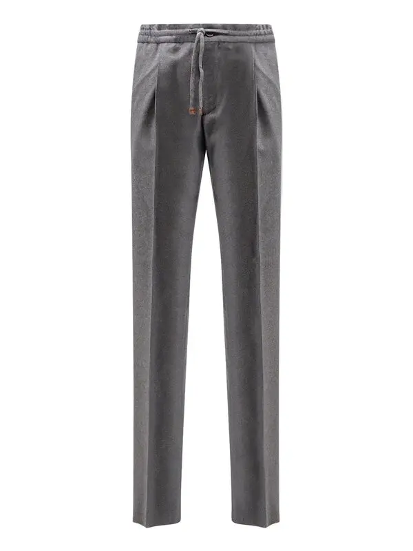 Incotex Virgin Wool Tapered Trousers - Grey