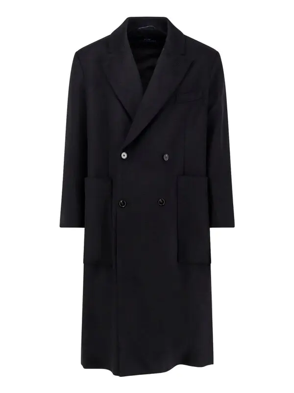PALTO' Ganzo Wool And Cashmere Coat - Black