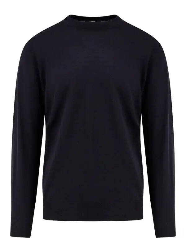 FILIPPO DE LAURENTIIS 120s Super Fine Merino Wool Sweater - Blue