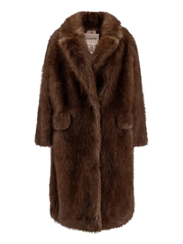 VALENTINI 1972 Faux Fur Coat - Brown
