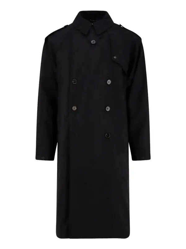 PALTO' Luca Drill Superfine Wool Two-layer Coat - Black