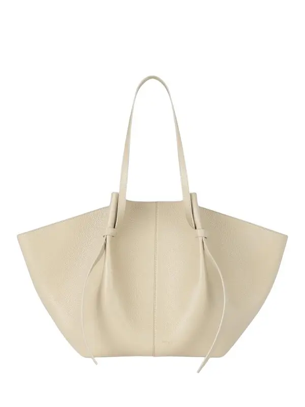 Yuzefi Xl Mochi Pebble Grain Leather Bag - Cream