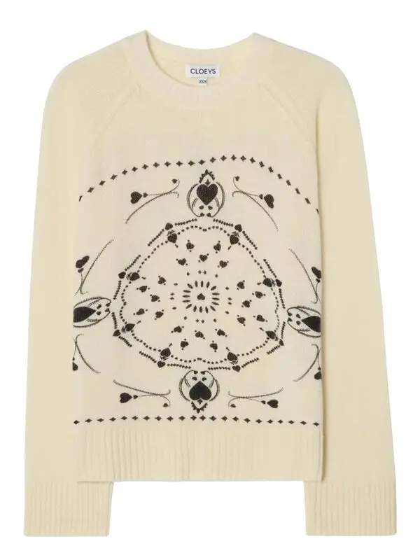 CLOEYS Sweater Bandana Cashmere - White