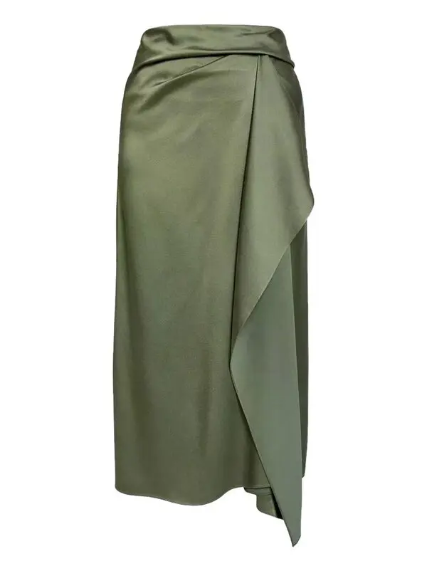 Erdem Draped Midi Skirt - Green