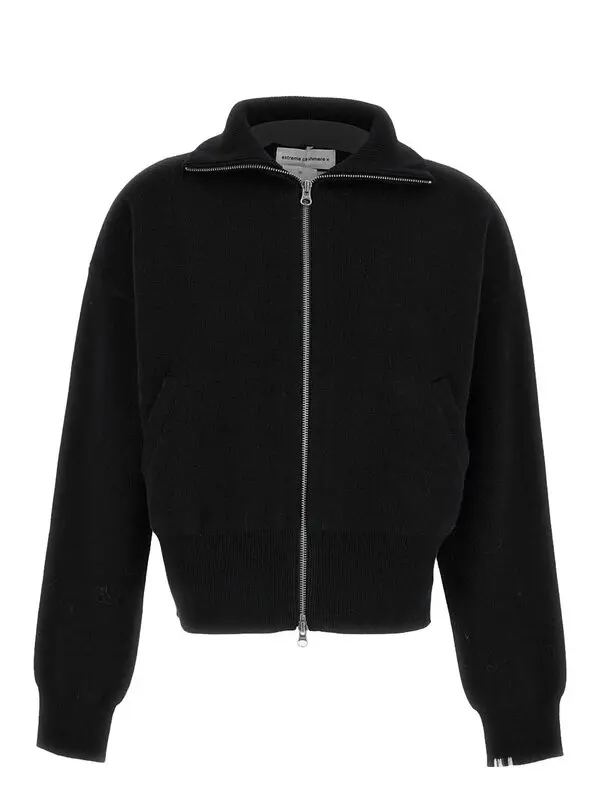 EXTREME CASHMERE X Cashmere Full Zip Cardigan - Black