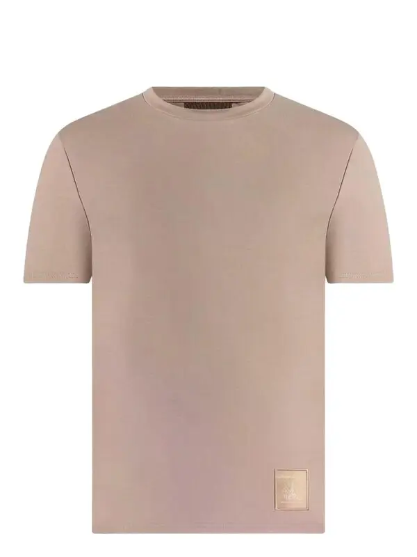 Manière De Voir Matteo Regular-fit Taupe Cotton T-shirt - Neutrals