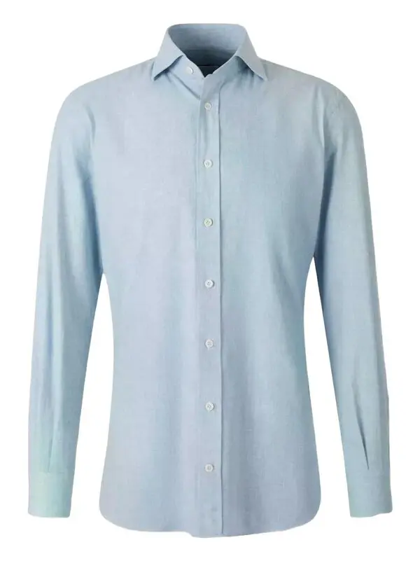ATELIER MUNRO Buttoned Collar Shirt - Blue