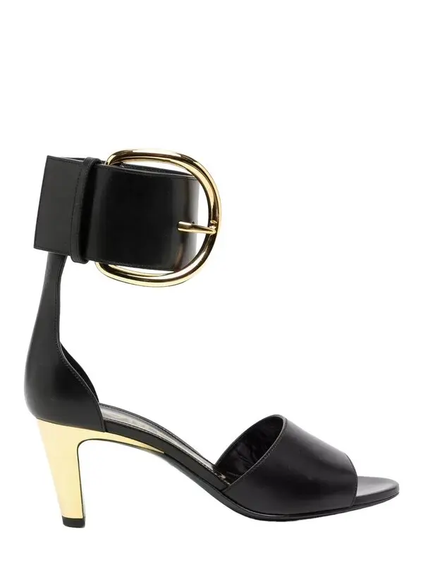 TOM FORD Buckled-ankle Leather Sandals - Black