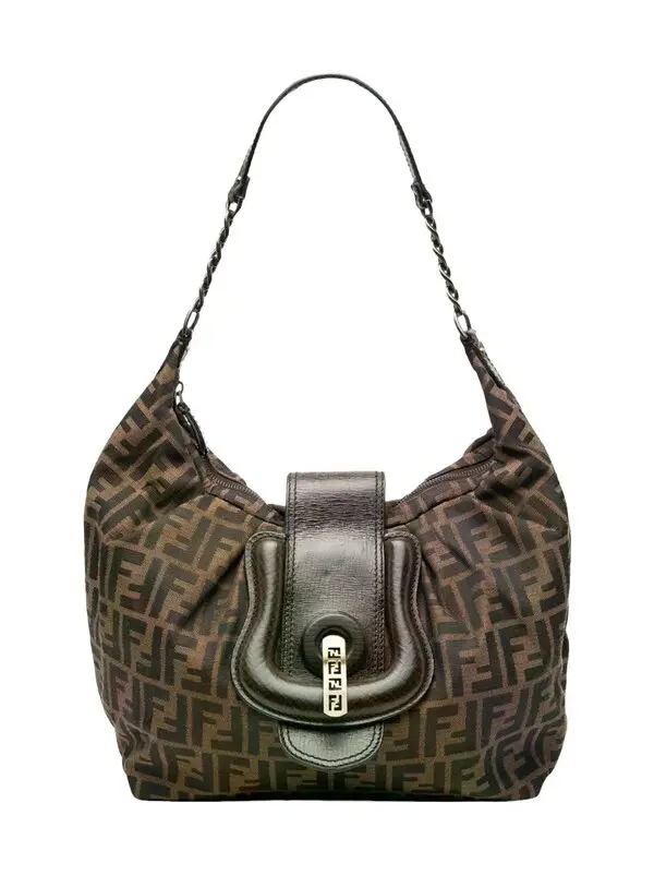 Fendi Zucca Canvas Borsa B Hobo Bag - Brown