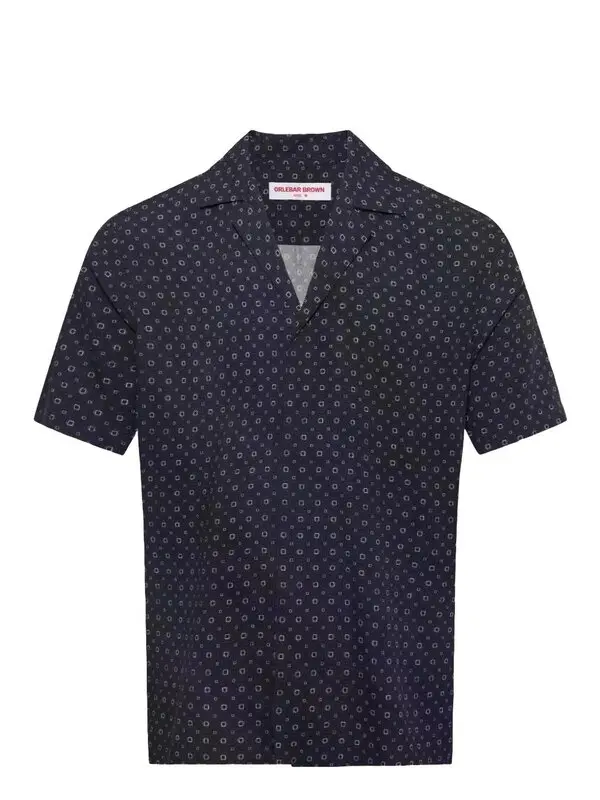 Orlebar Brown Maitan Solstice Printed Short-sleeve Shirt - Blue