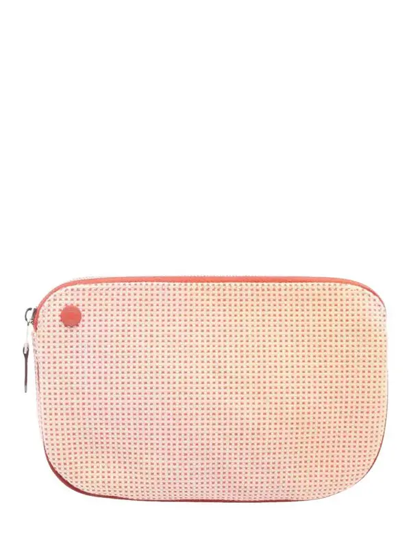 Hermès Toile Echappé Vermillion Pouch - Orange