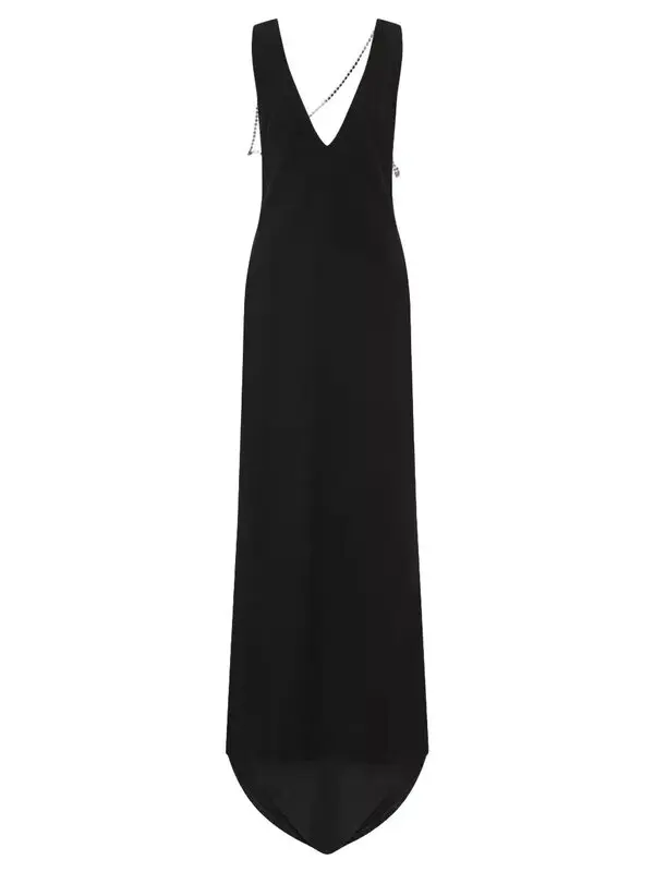 Moschino Maxi Chain-detail Dress - Black