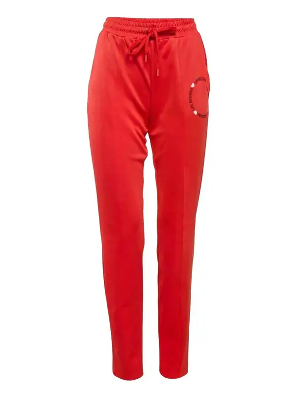 Moschino Logo-print Jersey Trousers - Red
