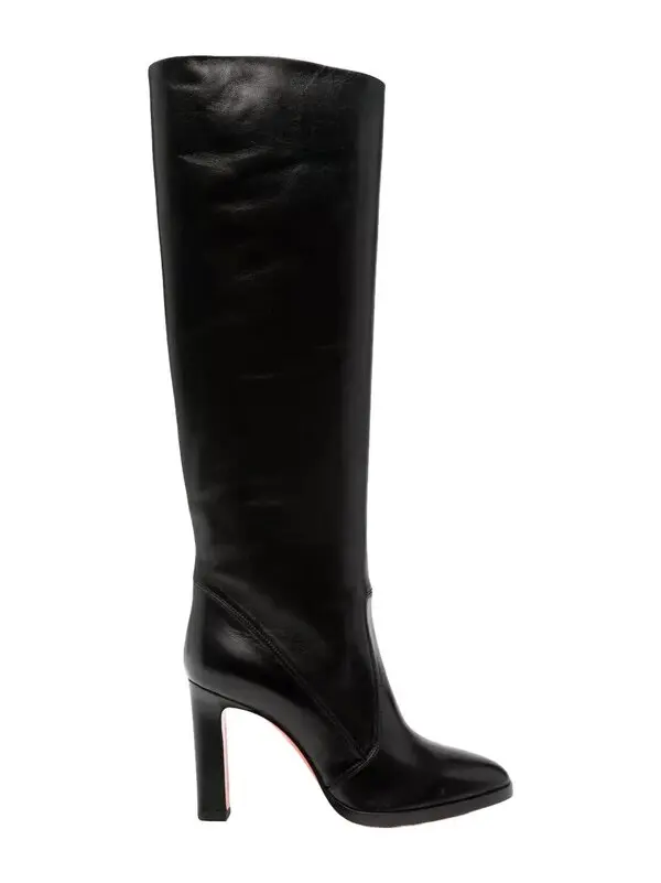 Santoni 95mm Leather Boots - Black