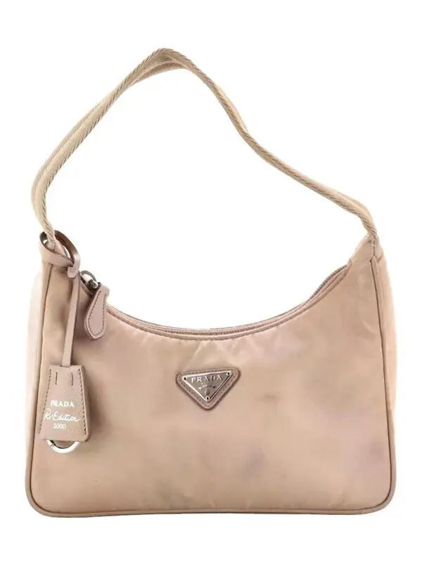 Prada Re-edition 2000 Tessuto Mini Hobo Bag - Neutrals