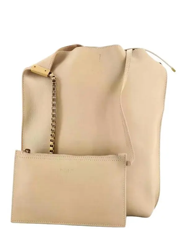 Saint Laurent Suzanne Leather Hobo Bag - Neutrals