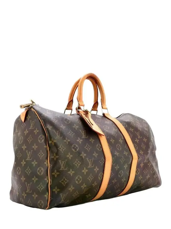 LOUIS VUITTON Keepall Monogram Canvas 45 Satchel - Brown