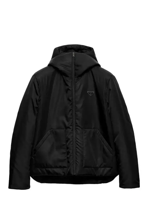 Prada Hooded Patch-pocket Jacket - Black
