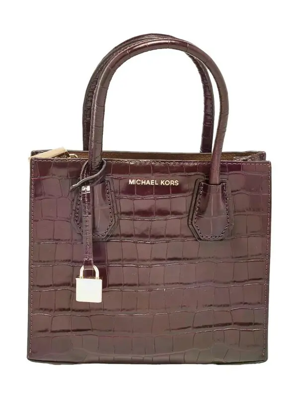 Michael Kors Mini Mercer Croc-embossed Tote Bag - Red