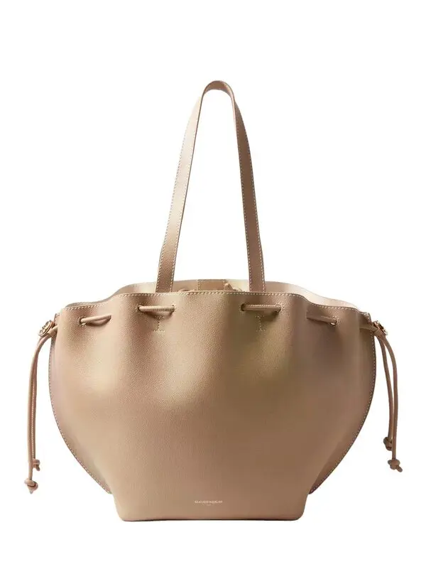 Claudie Pierlot Grained Leather Tote Bag - Neutrals