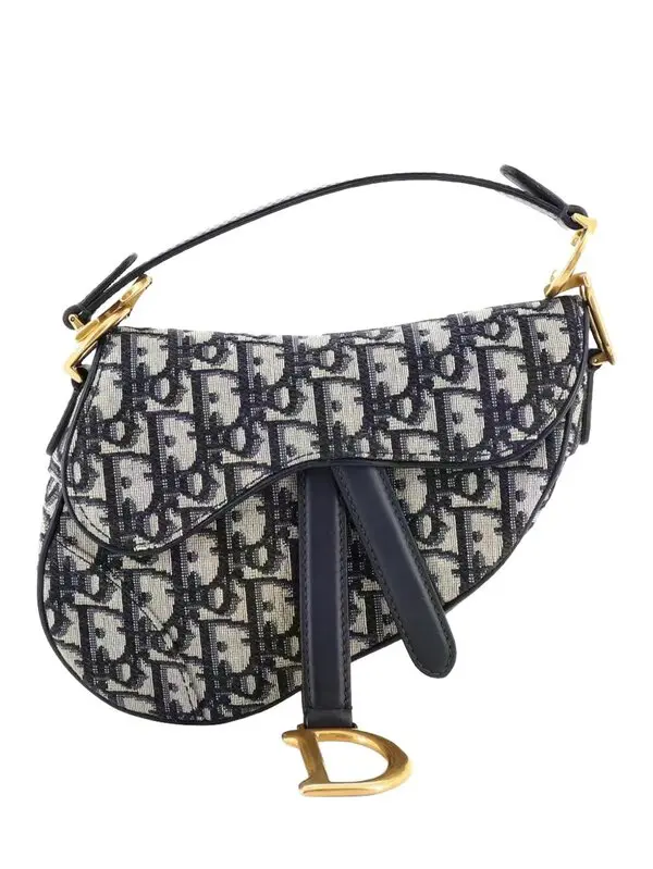 Dior Saddle Handbag Oblique Canvas Mini Shoulder Bag - Blue