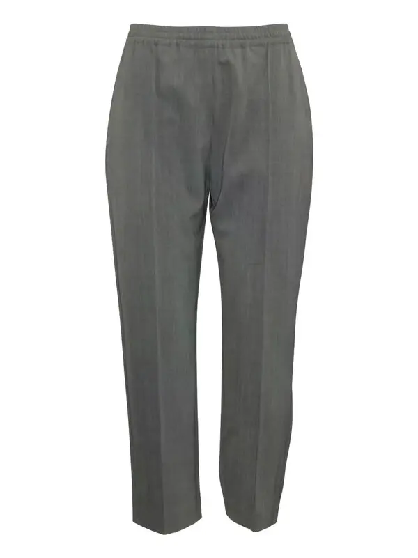 JOSEPH Elasticated-waist Straight-leg Trousers - Grey