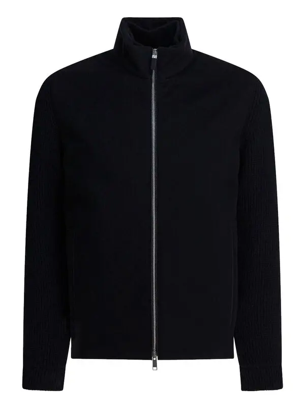 Zegna Cashmere Cardigan With Zip - Black