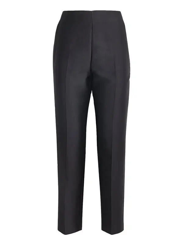 Roland Mouret Crepe Cady Straight Trousers - Black