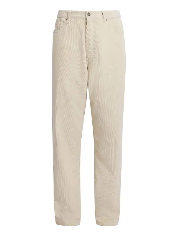 Emporio Armani Cotton Corduroy Five-pocket Trousers - Grey