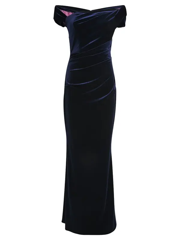 Talbot Runhof Velvet Donavan Maxi Dress - Black