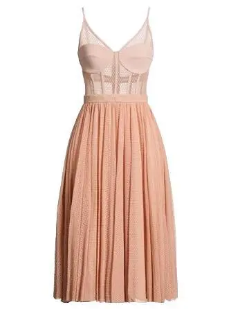 Elisabetta Franchi Midi Dress - Pink
