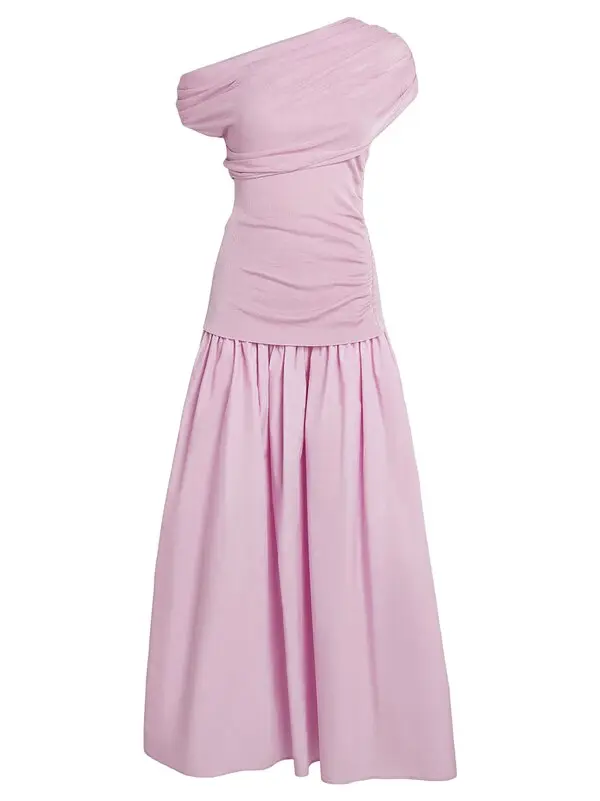 SELF-PORTRAIT Draped Maxi Dress - Pink