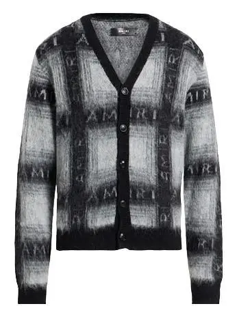 Amiri Knitted Mohair-blend Cardigan - Grey
