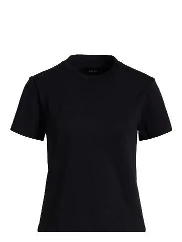 Amiri Cotton Jersey T-shirt With Embroidered Logo - Black
