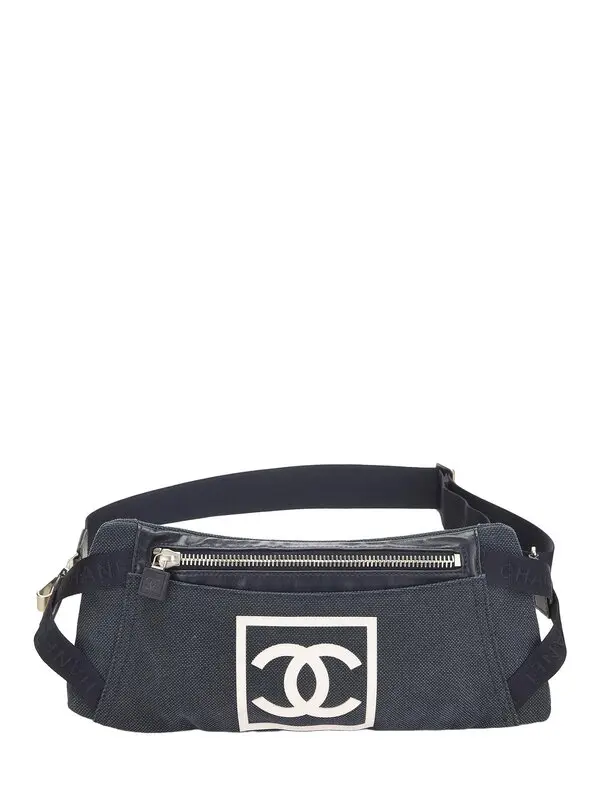Chanel Denim Sportline Waist Belt - Navy