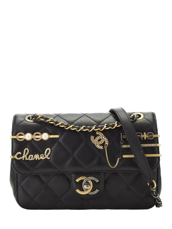 Chanel Coco Clips Rectangular Flap - Black