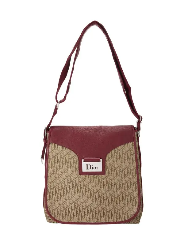 Dior Trotter Canvas Street Chic Messenger Bag - Beige