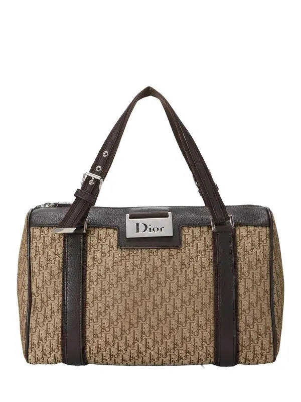 Dior Canvas Trotter Street Chic Boston Bag - Brown