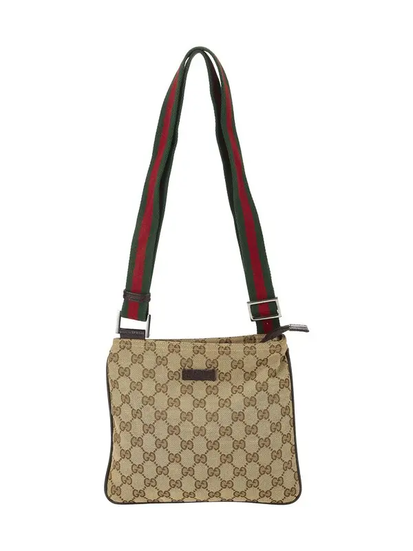 Gucci Original Gg Web Messenger - Brown