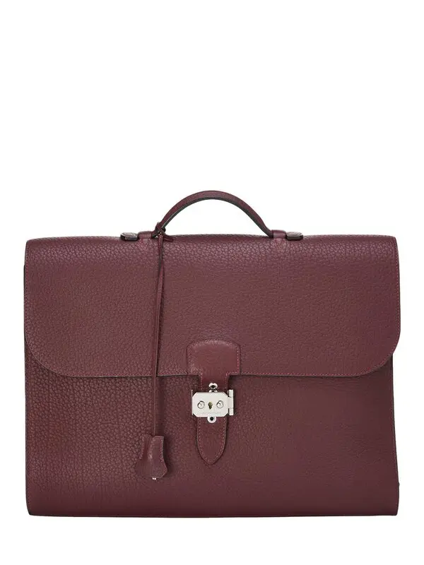 Hermès Sac A Depeche 38 Briefcase - Red