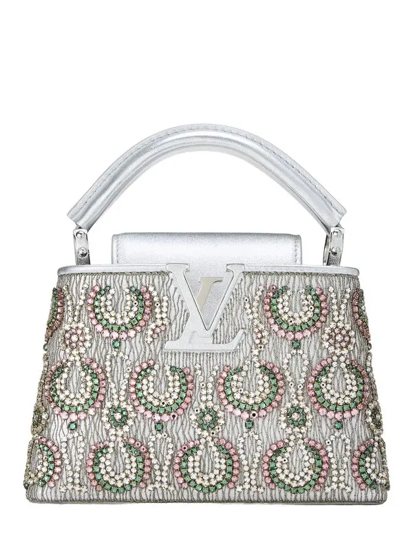 LOUIS VUITTON Embellished Capucines - Silver